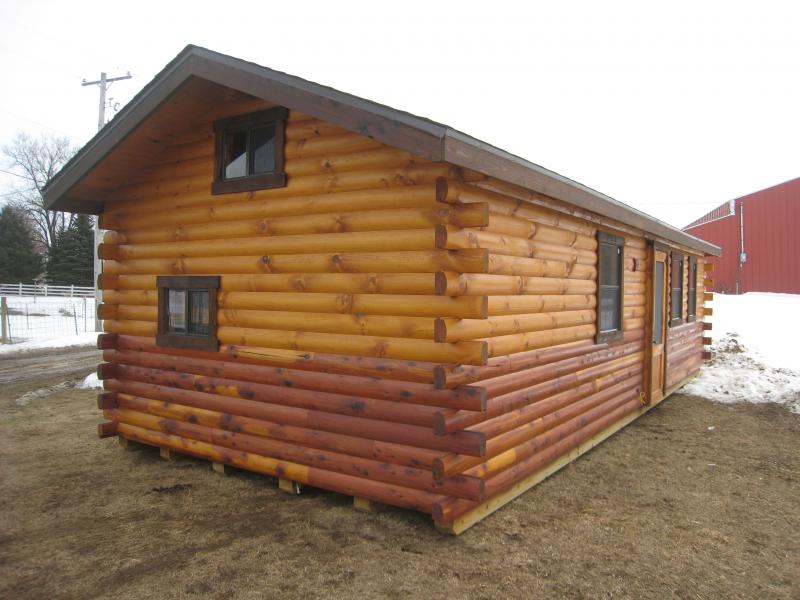 Trophy Amish Cabins, LLC - 12' X 32' LODGE/Cedar Deluxe